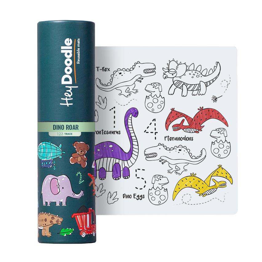 HEY DOODLE MINI MAT - DINO ROAR – Chocolate Freckles