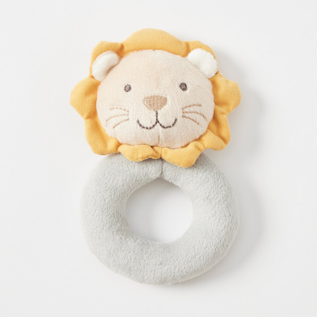 PLUSH LION RATTLE – Chocolate Freckles
