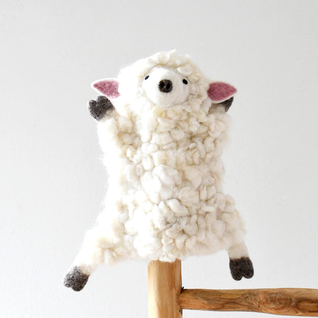 TARA TREASURES HAND PUPPET-LAMB – Chocolate Freckles